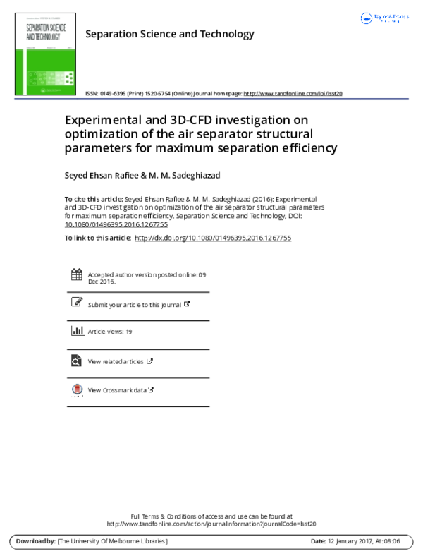 (PDF) Experimental and 3D-CFD investigation on optimization of the air ...