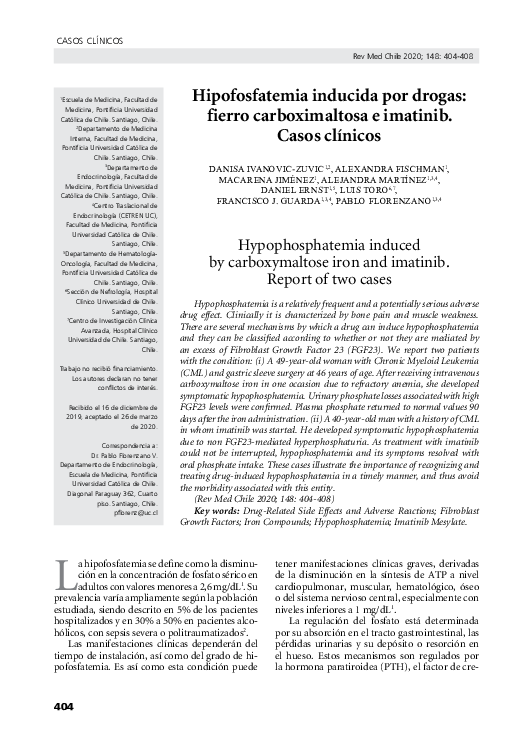 (PDF) Hipofosfatemia inducida por drogas: fierro carboximaltosa e ...