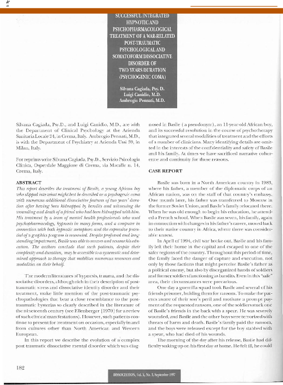 (PDF) Successful integrated hypnotic and psychopharmacological ...