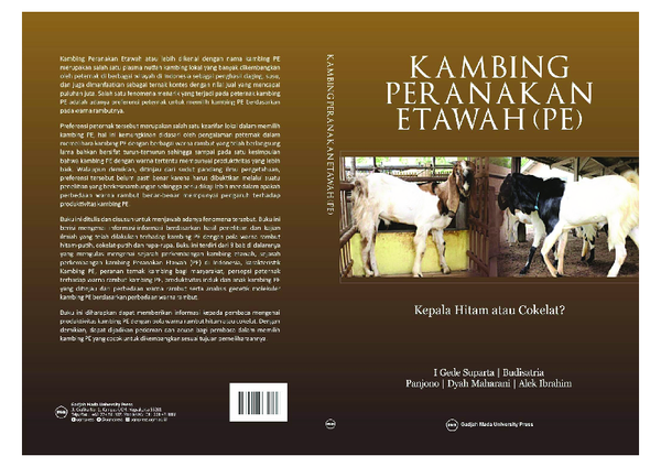 (PDF) Kambing Peranakan Etawah (PE) Kepala Hitam atau Coklat