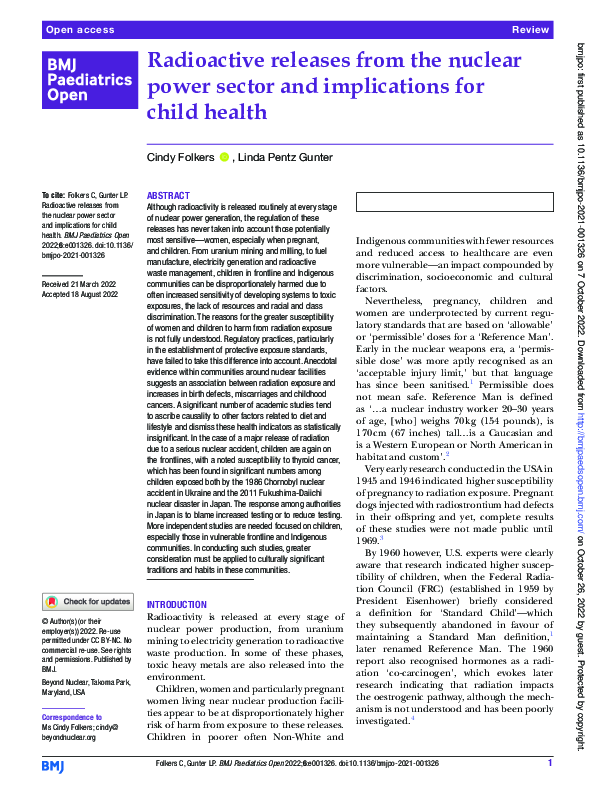 (PDF) Radioactive releases from the nuclear power sector and ...