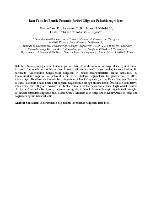 (DOC) Larger foraminiferal palaeobiogeography of the Oligocene Western ...