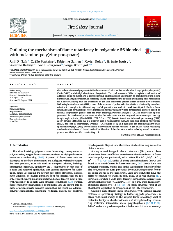 (PDF) Outlining the mechanism of flame retardancy in polyamide 66 ...