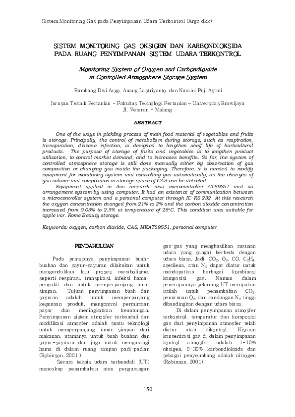 (PDF) Monitoring System of Oxygen and Carbondioxide in Controlled ...