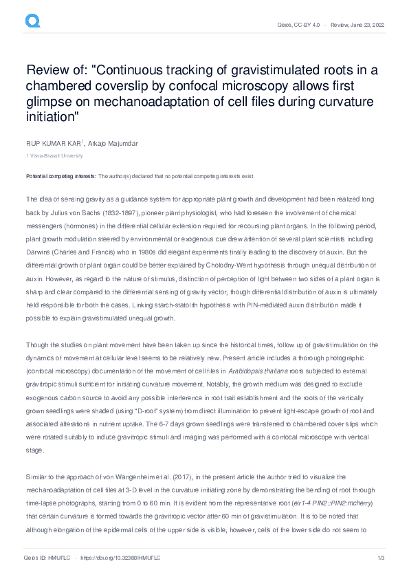 (PDF) Review of: "Continuous tracking of gravistimulated roots in a ...