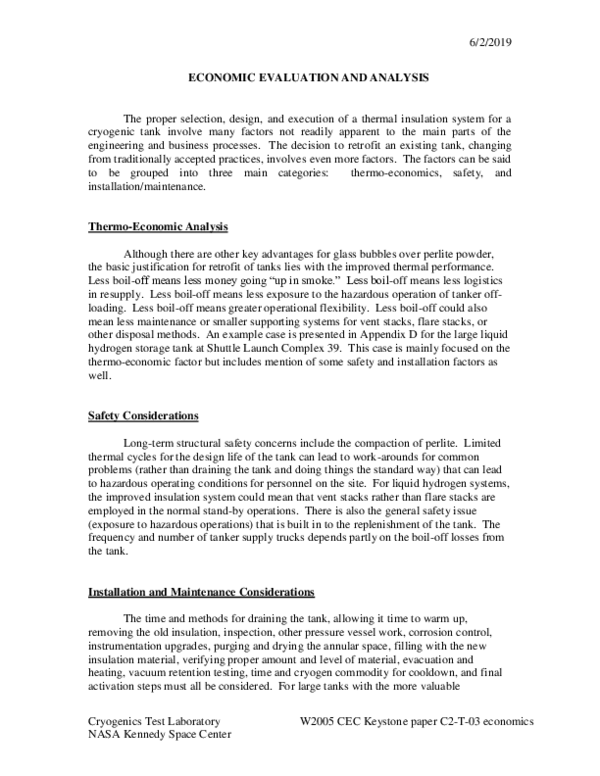 (PDF) ECONOMIC EVALUATION AND ANALYSIS