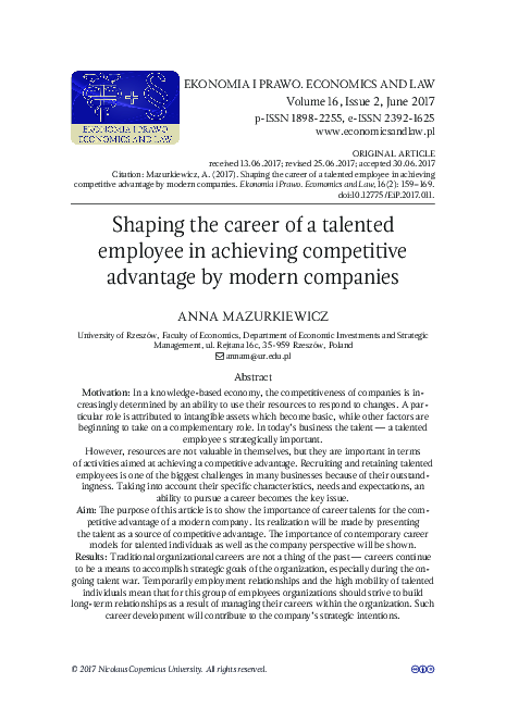 (PDF) Shaping the career of a talented employee in achieving ...