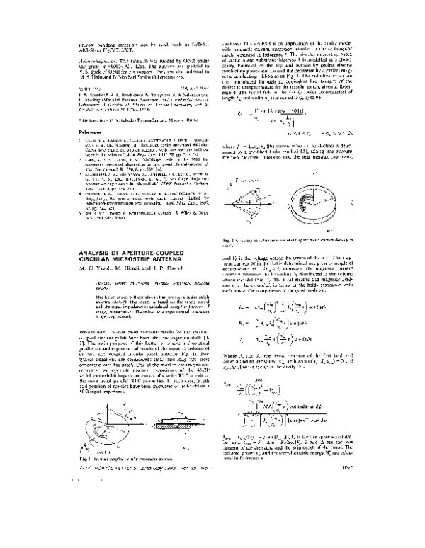 (PDF) Analysis of aperture-coupled circular microstrip antenna