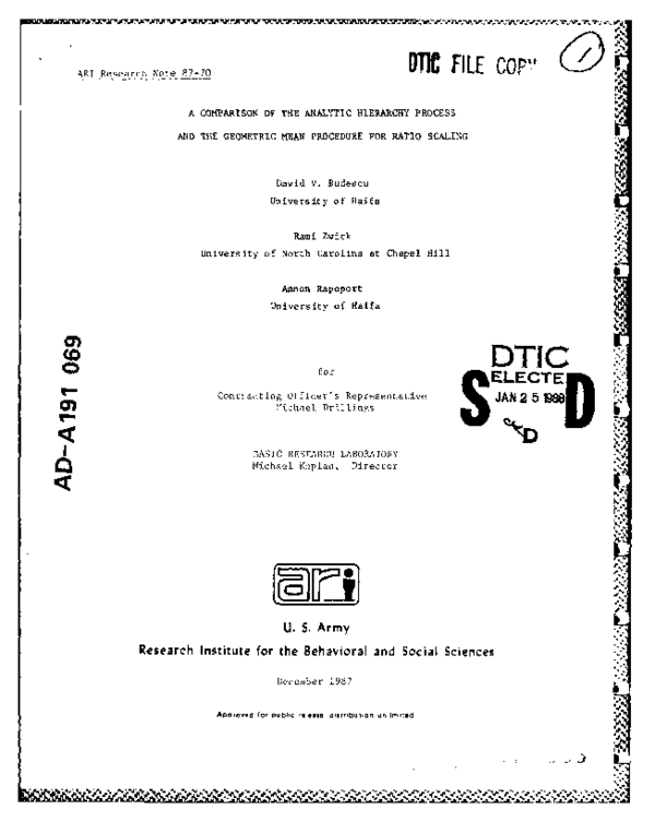 (PDF) A Comparison of the Analytic Hierarchy Process and the Geometric ...
