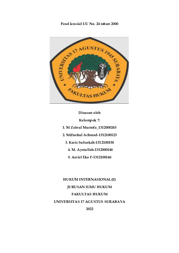 (PDF) PASAL KRUSIAL UU NO 24 TAHUN 2000