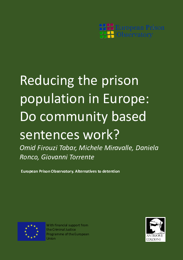 (PDF) Reducing the prison population in Europe: do community based ...
