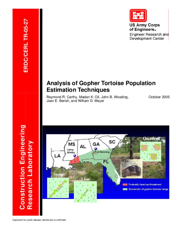 (PDF) Analysis of Gopher Tortoise Population Estimation Techniques