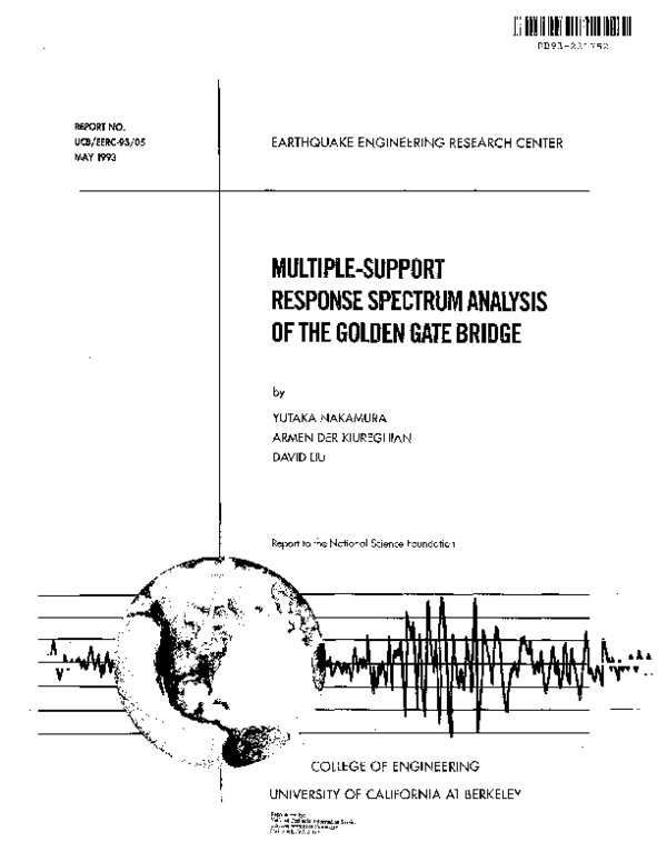 (PDF) Multiple-support response spectrum analysis of the Golden Gate Bridge