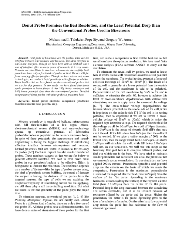 (PDF) Donut probe promises the best resolution, and the least potential ...