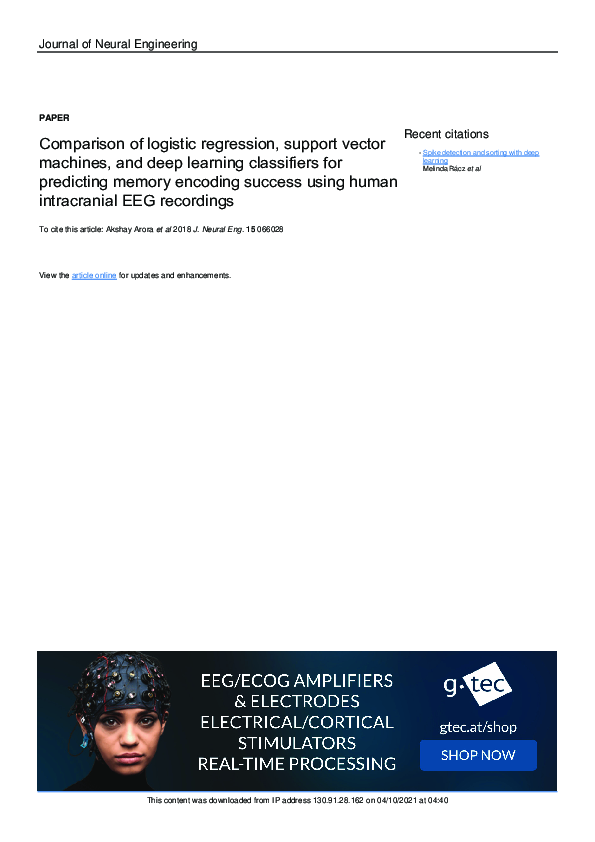 Pdf Comparison Of Logistic Regression Support Vector Machines And