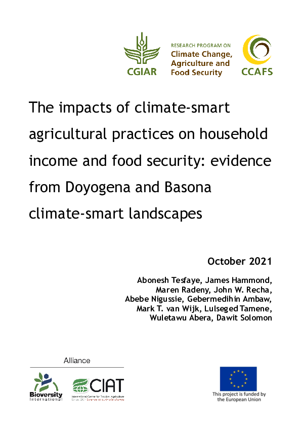 (PDF) The impacts of climate-smart agricultural practices on household ...