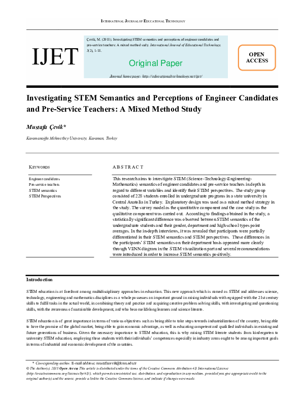 (PDF) Investigating STEM semantics and perceptions of engineer ...