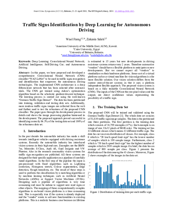 (PDF) Deep Learning for Traffic Sign Detection
