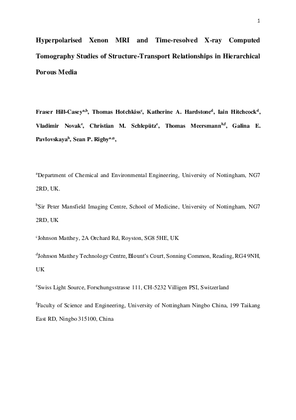 (PDF) Hyperpolarised xenon MRI and time-resolved X-ray computed ...