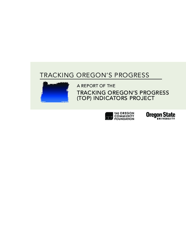 (PDF) Tracking Oregon's Progress: A Report of the Tracking Oregon's ...