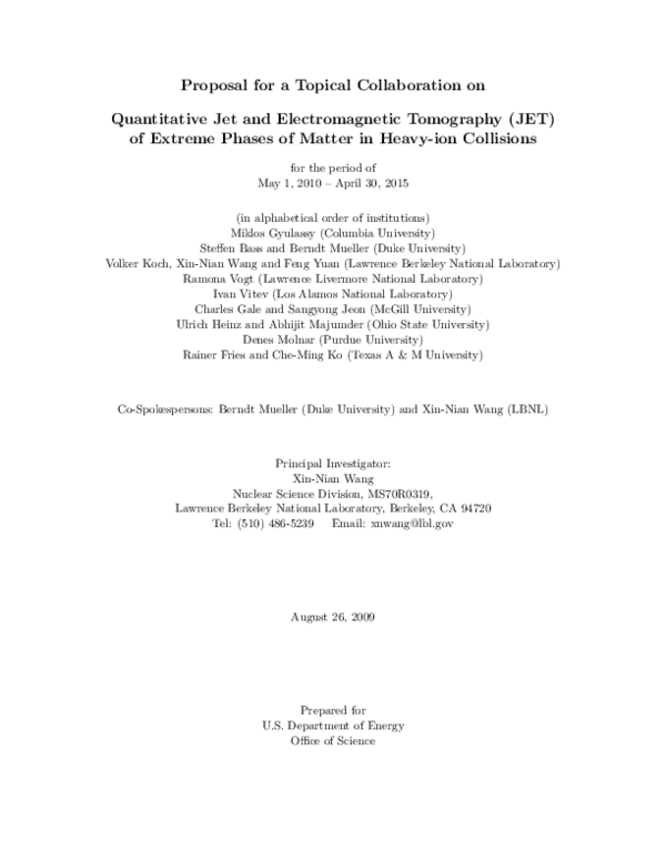 (PDF) Proposal for a Topical Collaboration on Quantitative Jet and ...