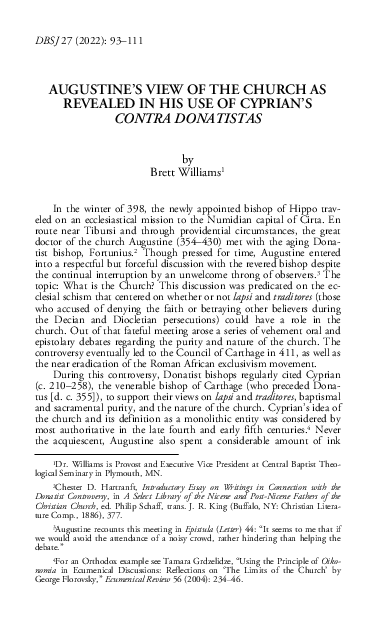 (PDF) AUGUSTINE’S VIEW OF THE CHURCH AS REVEALED IN HIS USE OF CYPRIAN ...