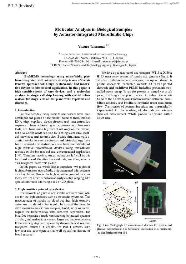(PDF) (Invited) Molecular Analysis in Biological Samples by Actuator-Integrated Microfluidic ...
