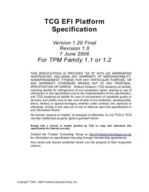 (PDF) TCG EFI Platform Specification