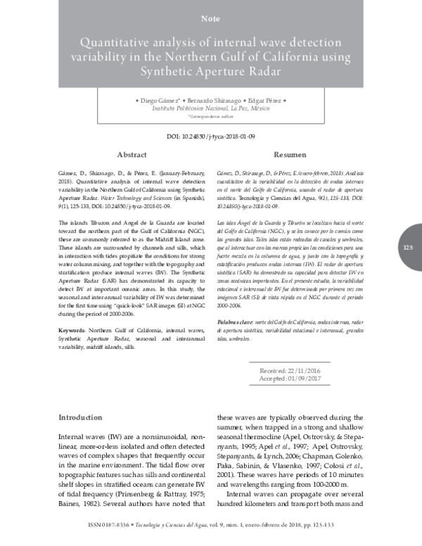 (PDF) Quantitative analysis of internal wave detection variability in ...