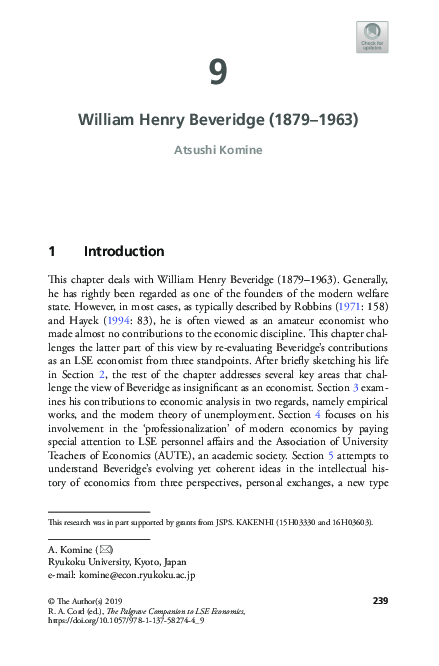 (PDF) William Henry Beveridge (1879–1963)