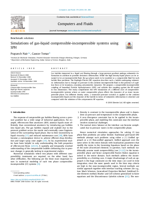 (PDF) Simulations of gas-liquid compressible-incompressible systems ...