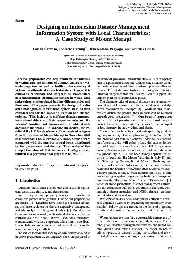 (PDF) Designing an Indonesian Disaster Management Information System ...