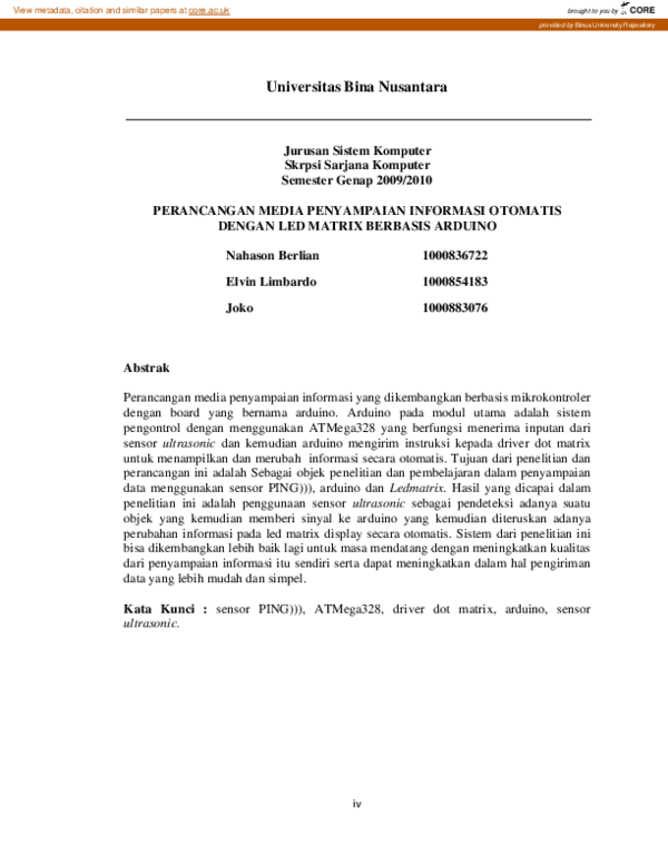 (PDF) Perancangan Media Penyampaian Informasi Otomatis Dengan Led ...
