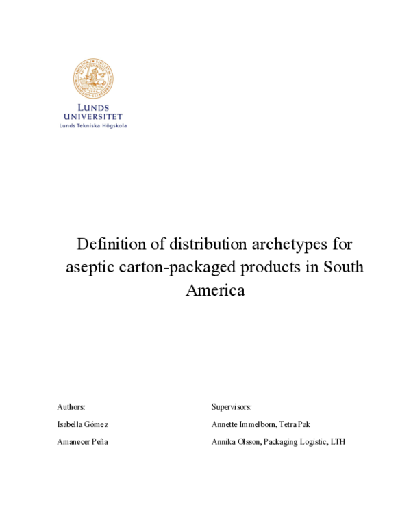 (PDF) Definition of distribution archetypes for aseptic carton-packaged ...