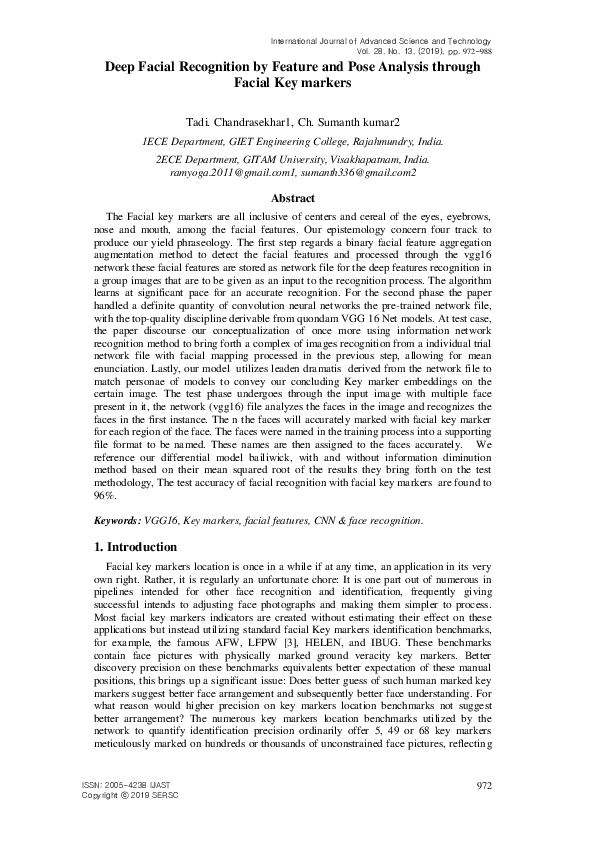 (PDF) Deep Facial Recognition by Feature and Pose Analysis through ...