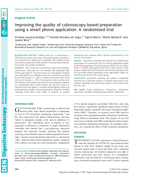 (PDF) Improving the quality of colonoscopy bowel preparation using a ...