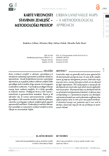 (PDF) Urban land value maps – a methodological approach (PDF) Urban land value maps – a methodological approach
