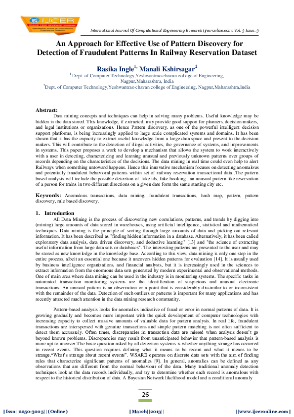 (PDF) An Approach for Effective Use of Pattern Discovery for Detection of Fraudulent Patterns In ...