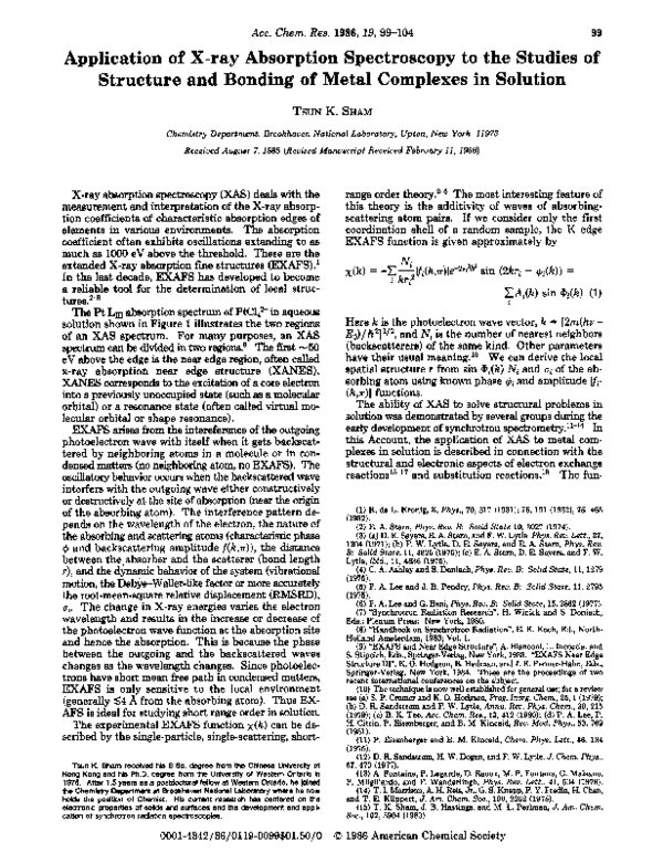 (PDF) Application of x-ray absorption spectroscopy to the studies of ...