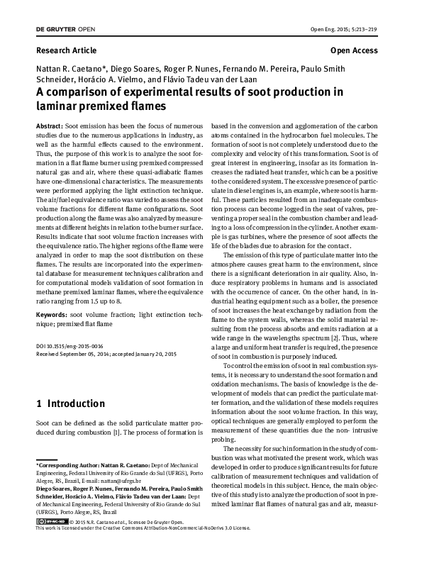 (PDF) A comparison of experimental results of soot production in ...
