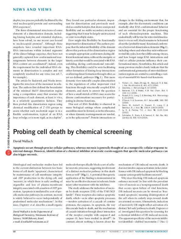 (PDF) Probing cell death by chemical screening