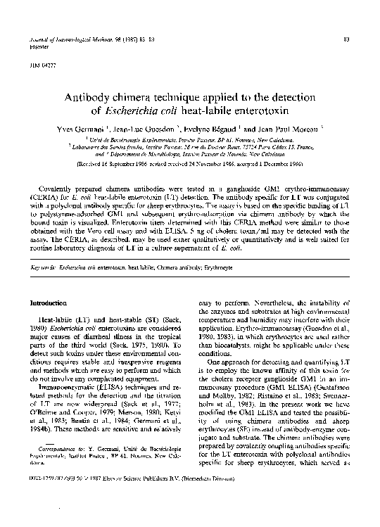 (PDF) Antibody chimera technique applied to the detection of ...
