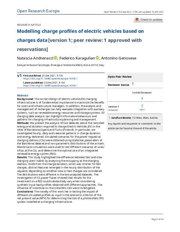 (PDF) Modelling charge profiles of electric vehicles based on charges data