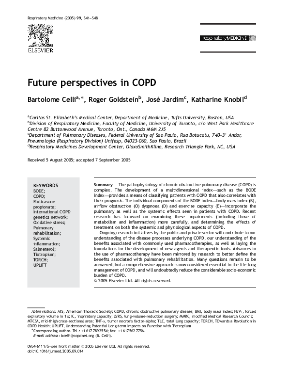 (PDF) Future perspectives in COPD