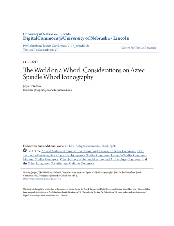 (PDF) The World on a Whorl: Considerations on Aztec Spindle Whorl ...