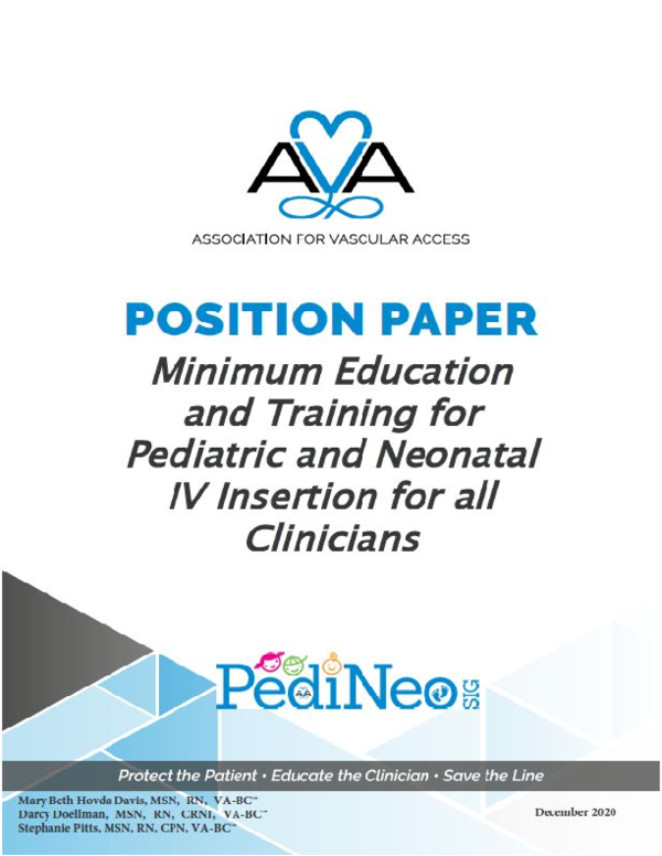 (PDF) Minimum Education and Training for Pediatric and Neonatal IV ...