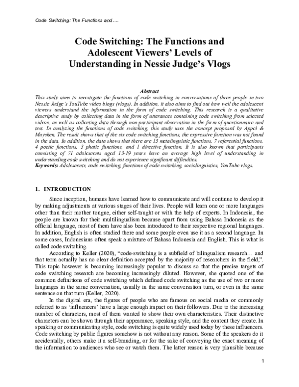 (DOC) Code Switching