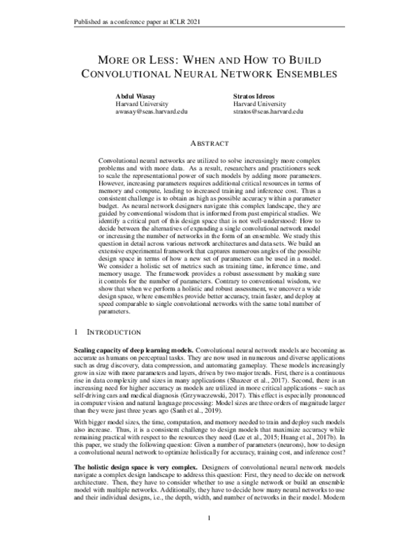 (PDF) Convolutional Neural Network Ensembles (PDF) Convolutional Neural Network Ensembles