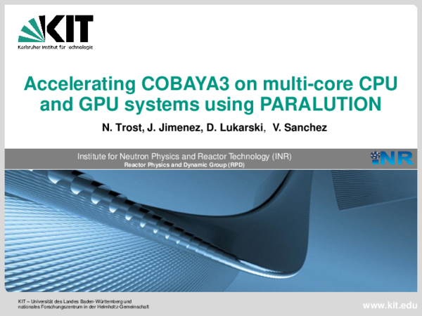 (PDF) Accelerating COBAYA3 on multi-core CPU and GPU systems using PARALUTION