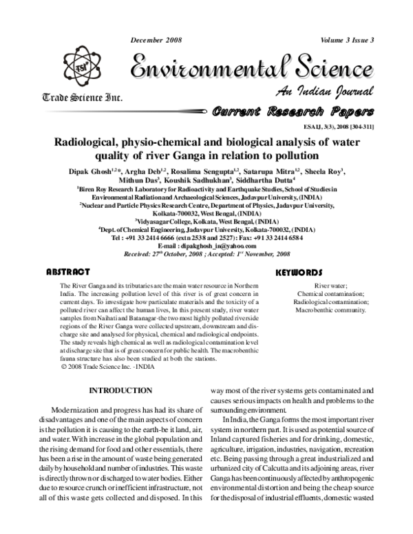 (PDF) Current Research Papers Radiological, physio-chemical and ...